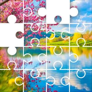 Spring Countryside Lake Puzzle casse-tête - JigZone.com